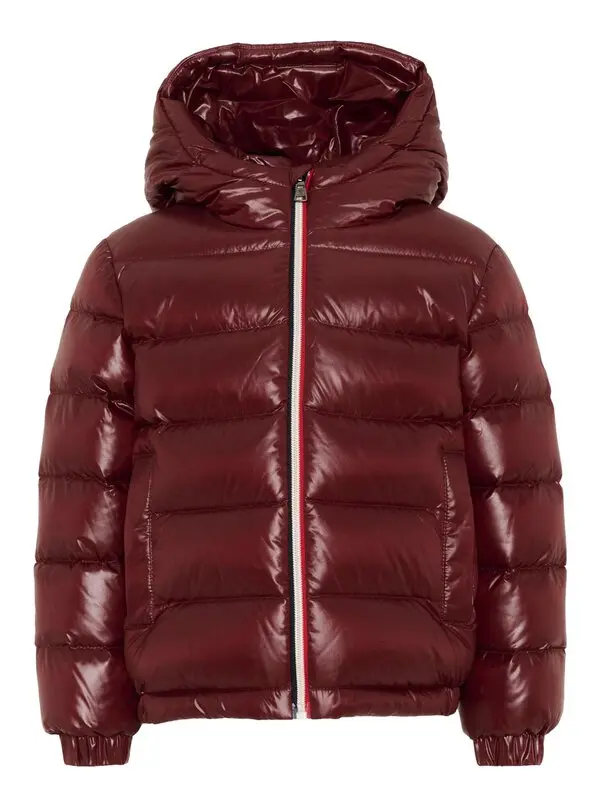 Moncler Zip-up Quilted Hooded Jacket - Red