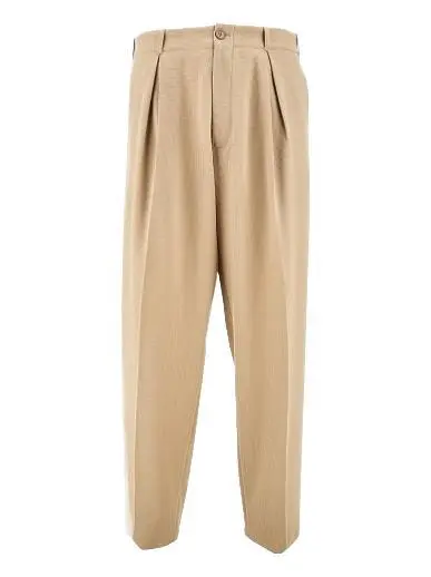 Emporio Armani Technical Fabric Tailored Trousers - Nude