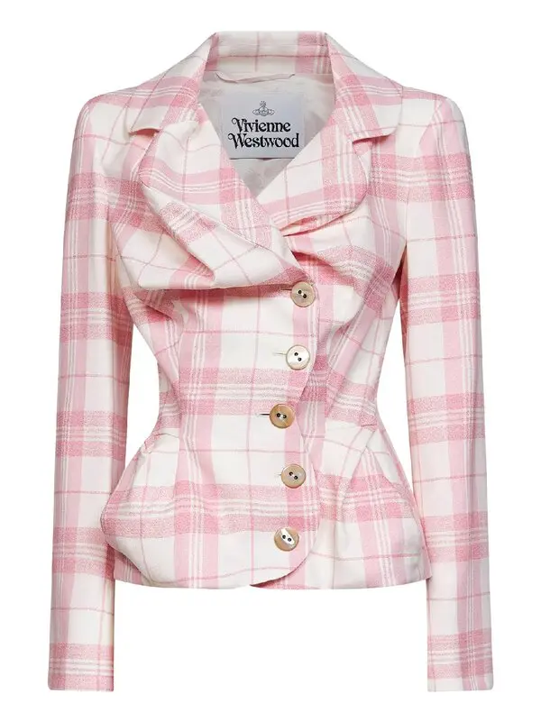 VIVIENNE WESTWOOD Virgin Wool Tartan Blazer - Multicolor