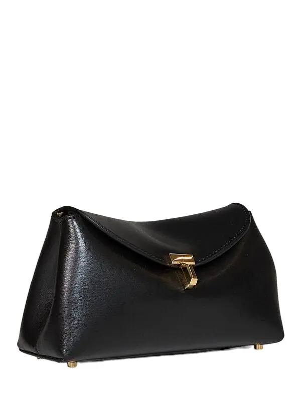 TOTEME Black Mini T-lock Clutch Bag - Multicolor