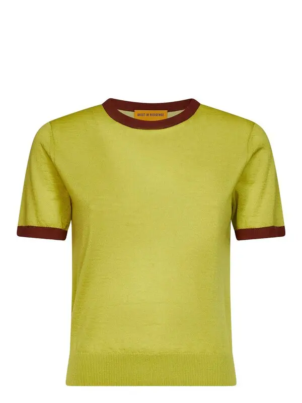 Guest In Residence Ribbed Cashmere T-shirt - Multicolor