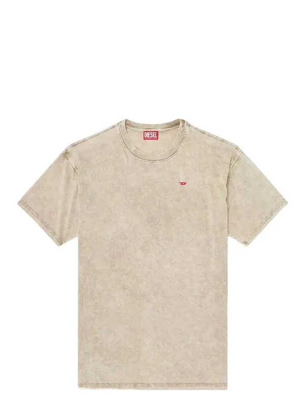 DIESEL® Logo-patch Cotton T-shirt - Neutrals