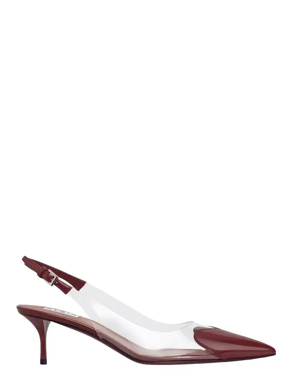 Alaïa Le Coeur Slingbacks In Patent Leather - Red