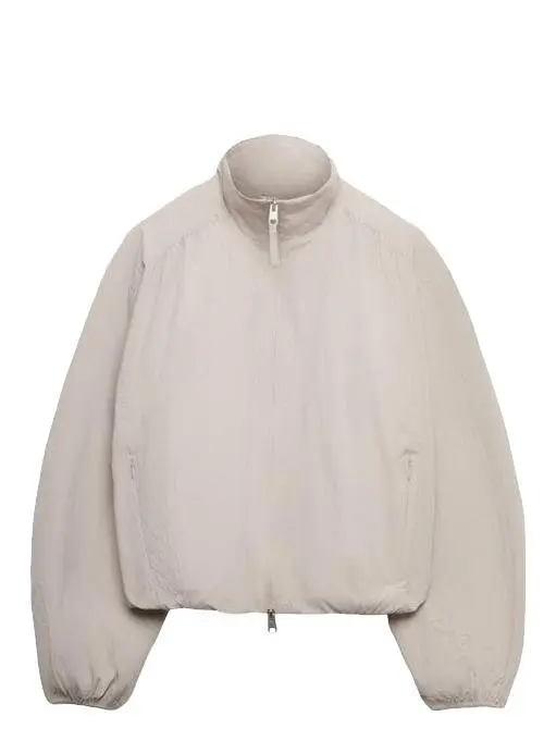 M&s Funnel Neck Zip-up Jacket - Grey