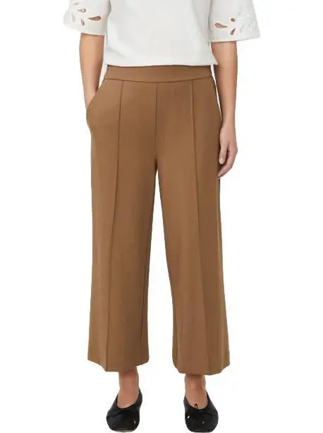 MASAI COPENHAGEN Mid-rise Cropped Wide-leg Trousers - Otter