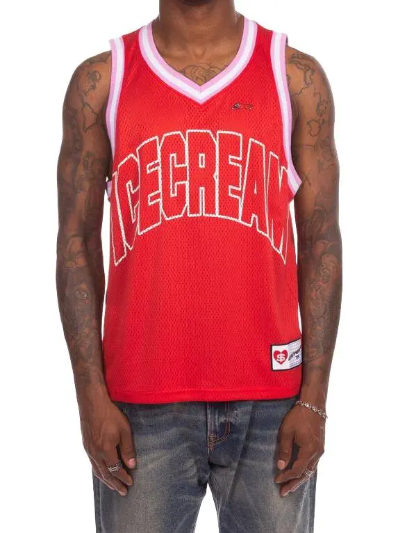 ICECREAM Drumstick" Mesh Tank - Salsa