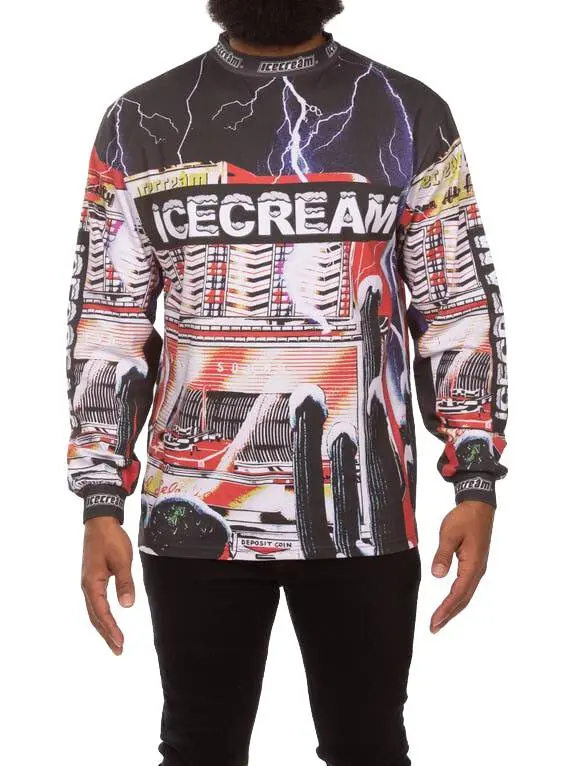 ICECREAM Yojimbo Cotton Jersey Graphic Long Sleeve T-shirt - Jet Set