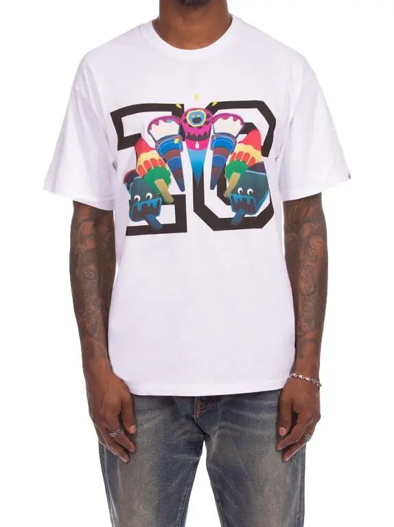 ICECREAM Friends Cotton Graphic T-shirt - White