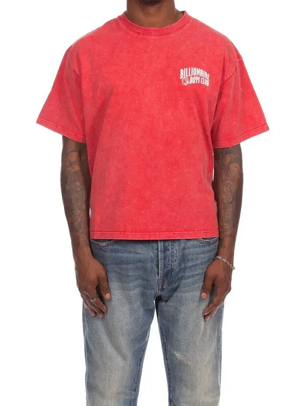 BILLIONAIRE BOYS CLUB Faded Curve Graphic T-shirt - Red