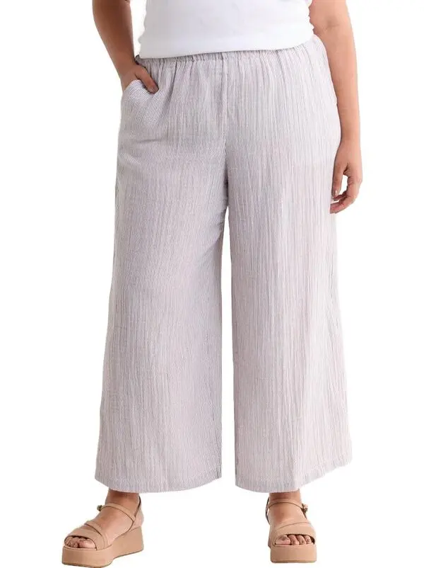 Eileen Fisher Wide-leg Ankle Pants - Hazelwood