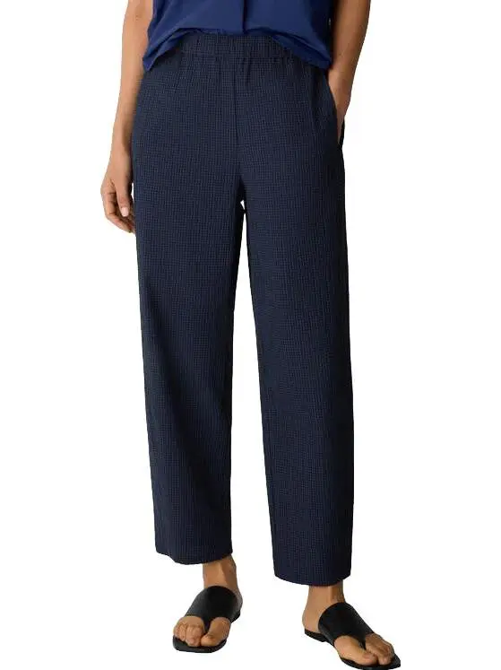 Eileen Fisher Ankle Lantern Pants In Organic Cotton Gauze - Deep Dive