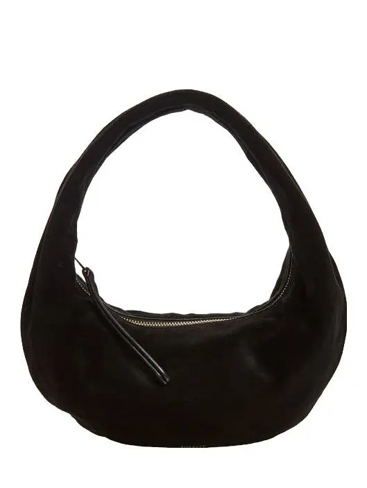 Khaite Mini Olivia Suede Hobo Bag - Black
