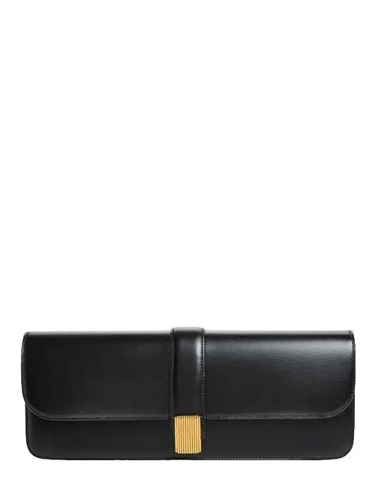 Khaite Blake Leather Clutch - Black