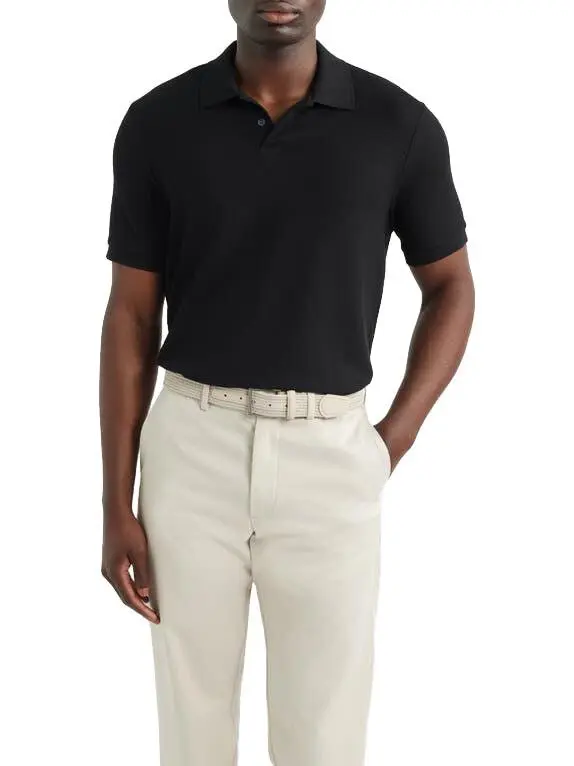 Nordstrom Pima Cotton Piqué Polo - Black