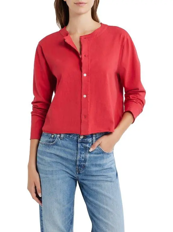 Frank & Eileen Jackie Cardigan - Cherry
