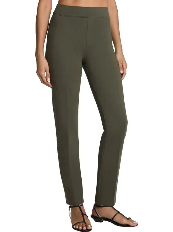 Spanx Spank® High Waist Slim Straight Ponte Pants - Dark Pine