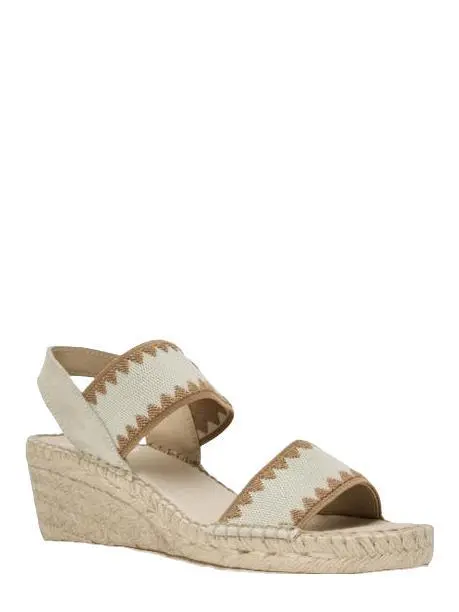 Andre Assous Ava Ankle Strap Espadrille Wedge Sandals - Bone
