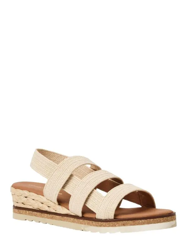 Andre Assous Woven Wedge Sandal - Linen