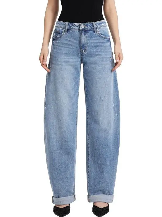 BAYEAS Low Rise Barrel Jeans - Cipher