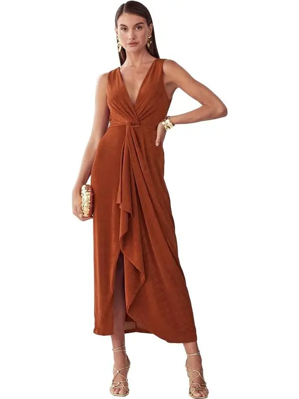BWLDR Andi Midi Dress - Copper