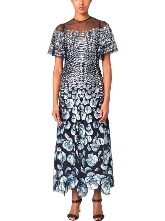 TEMPERLEY LONDON Piper Sequin Gown - Midnight