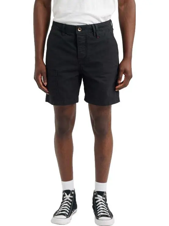 IMPERFECTS Courier Craft Canvas Shorts - Obsidian