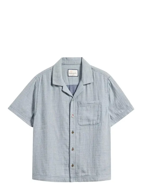 IMPERFECTS The Cliffs Summer Cloth Camp Shirt - Indigo Solid