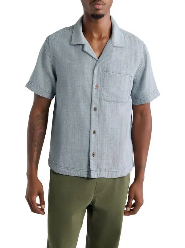 IMPERFECTS The Cliffs Summer Cloth Camp Shirt - Indigo Solid