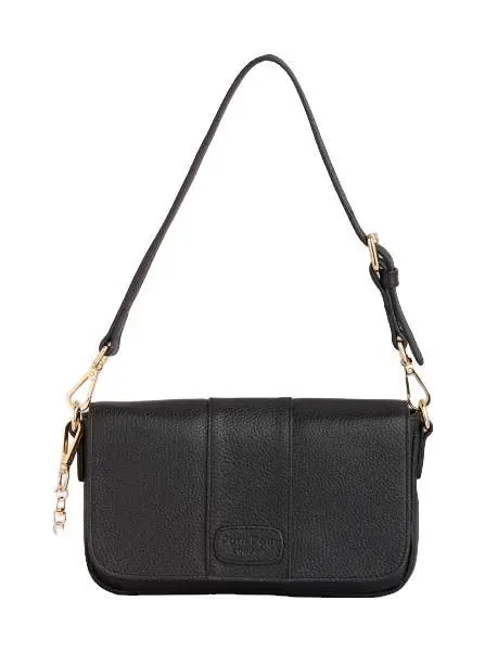 POM POM LONDON Chelsea Wallet Crossbody Bag - Black