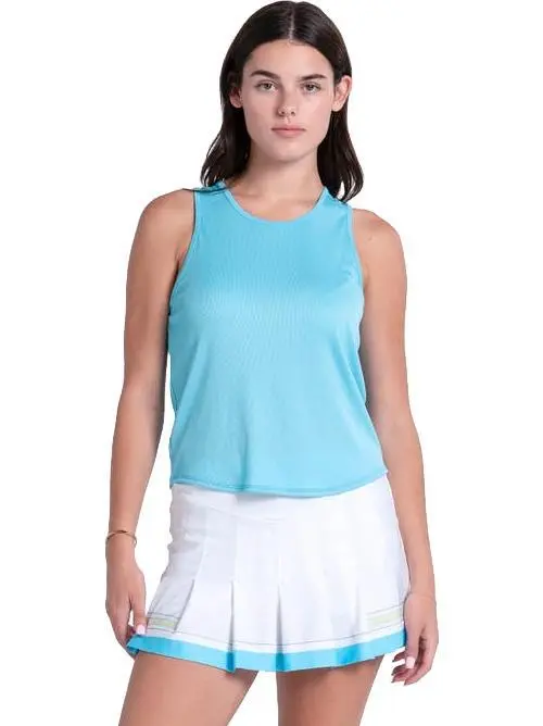 Lucky In Love Court Drip Tank - Blue
