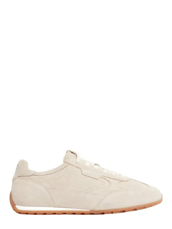 MALLET Penn Gum Leather Retro Runner Trainers - Nude