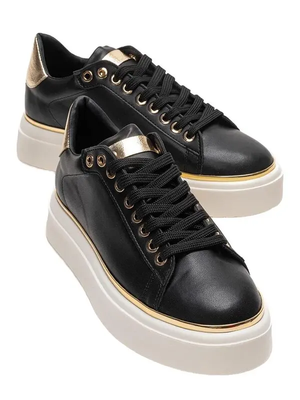 PROLOGUE SHOES Borena Platform Sneaker - Black