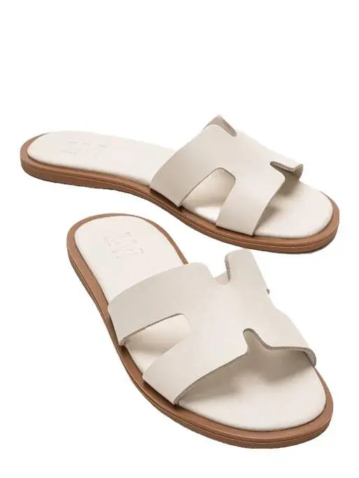 FOREVER & ALWAYS SHOES Biora Leather Sandal - Ecru