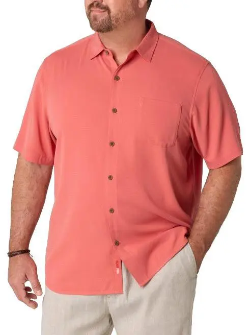 Tommy Bahama Big & Tall Coastal Ease Islandzone® Sport Shirt - Red Ginger