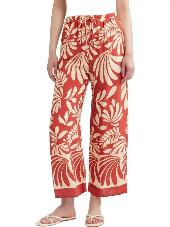 A.REN Acacia Wide Leg Pants - Red