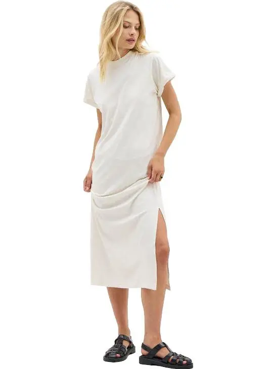 Richer Poorer Relaxed Cotton T-shirt Maxi Dress - Bone