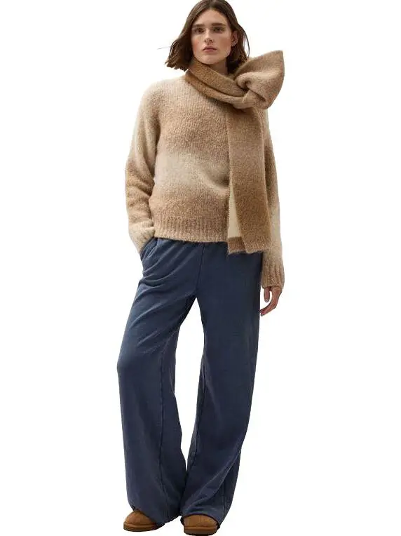 Richer Poorer Recycled Fleece Wide Leg Sweatpant - Mineral Blue