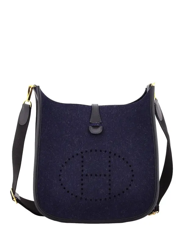 Hermès Evelyne Bag Gen Iii Felt Pm - Blue