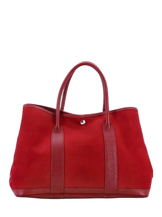 Hermès Garden Party Tote Toile And Leather 36 - Red