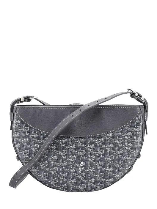 Goyard Hirondelle Shoulder Bag Coated Canvas And Leather - Grey
