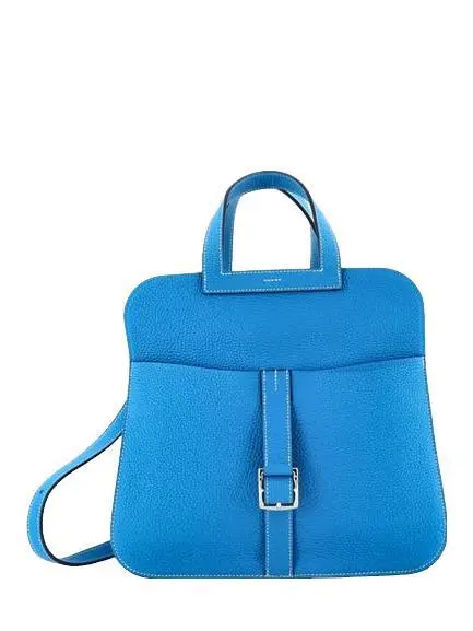 Hermès Halzan Bag Clemence 31 - Blue