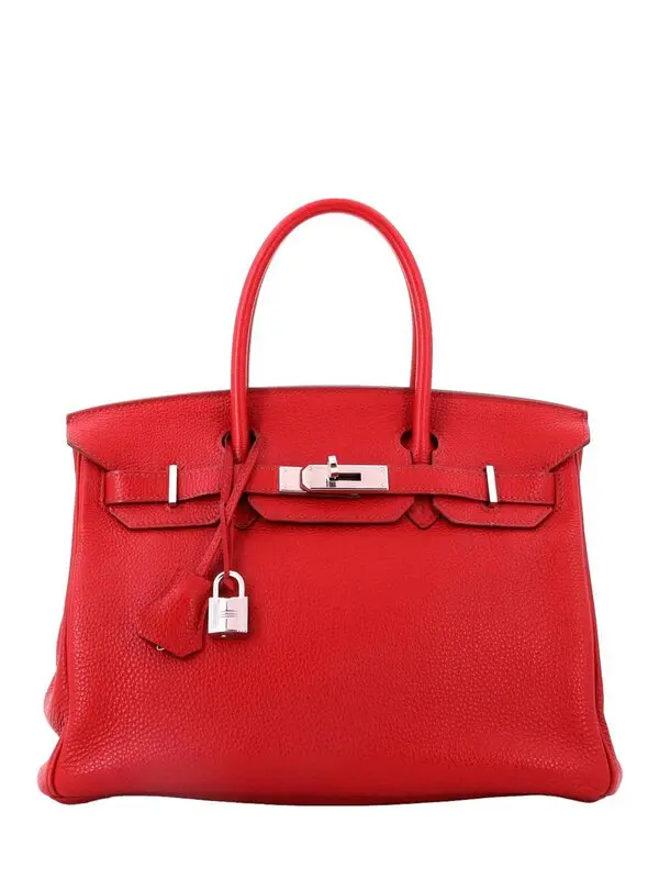 Hermès Birkin Handbag Togo With Palladium Hardware 30 - Red