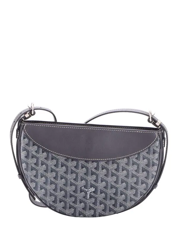 Goyard Hirondelle Shoulder Bag Coated Canvas And Leather - Grey