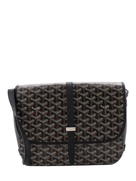 Goyard Belvedere Ii Messenger Bag Coated Canvas Mm - Black