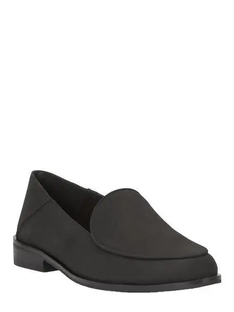 Lucky Brand Evlin Loafer With Round Toe And Stacked Heel - Black
