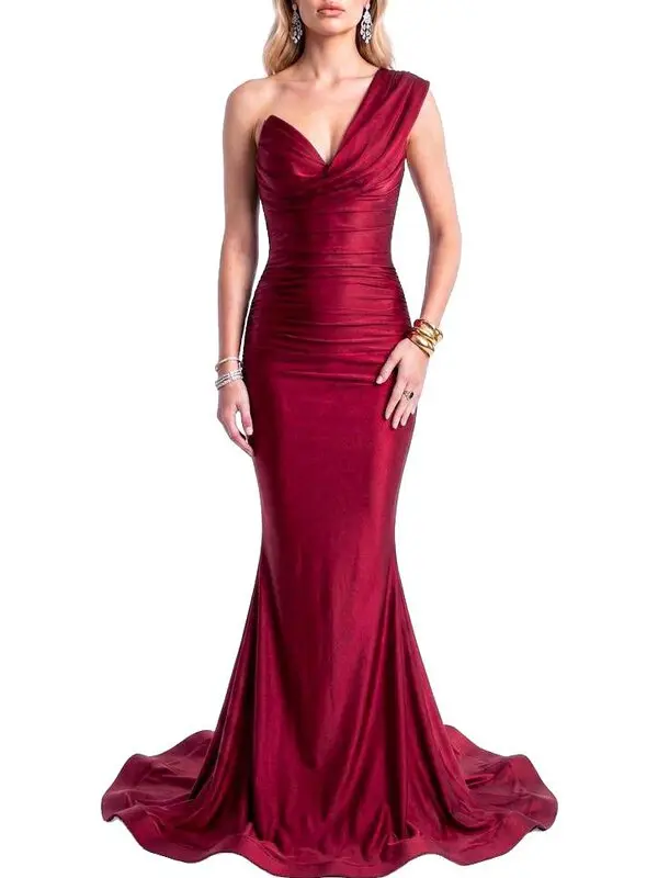 JESSICA ANGEL One-shoulder Gown - Red