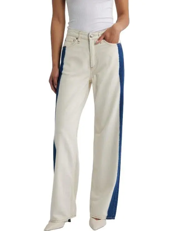 Rag & Bone Featherweight Logan Wide Leg Jeans - Dark Bleach