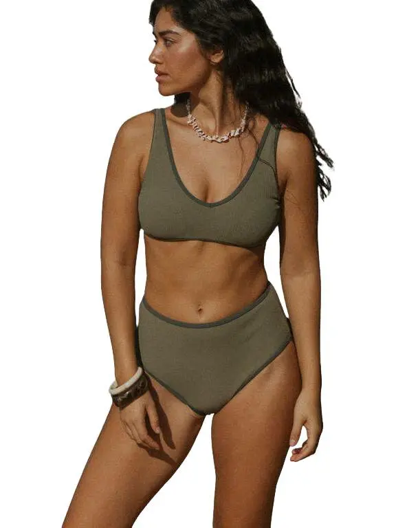 GEODE SWIMWEAR Haze Bikini Top - Green