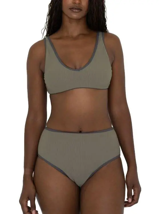 Geode Swimwear Haze Bikini Top - Green