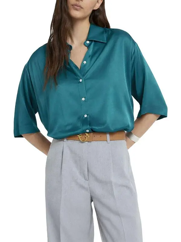 OTTOD'AME Viscose Shirt - Blue